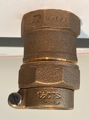 Mueller Brass Straight Coupling 1-1/2" CTS x 1-1/2" FIPT Connector | eBay