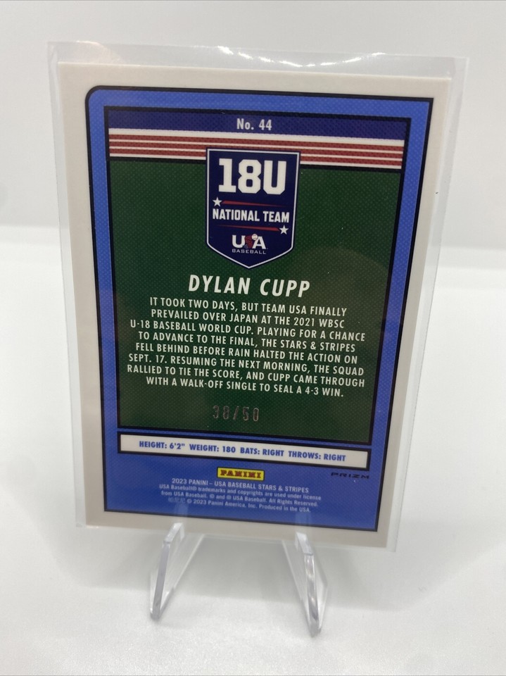 2023 Panini Stars & Stripes Dylan Cupp BLACK USA LOGO UNITED STATES 04/ ...