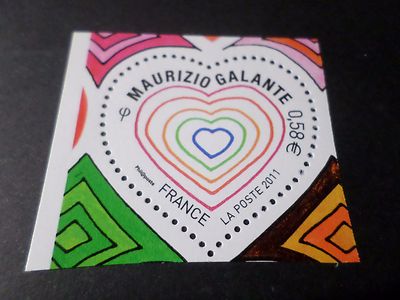 FRANCE 2011, timbre 4528 COEUR Saint Valentin, neuf**, VF MNH STAMP ...
