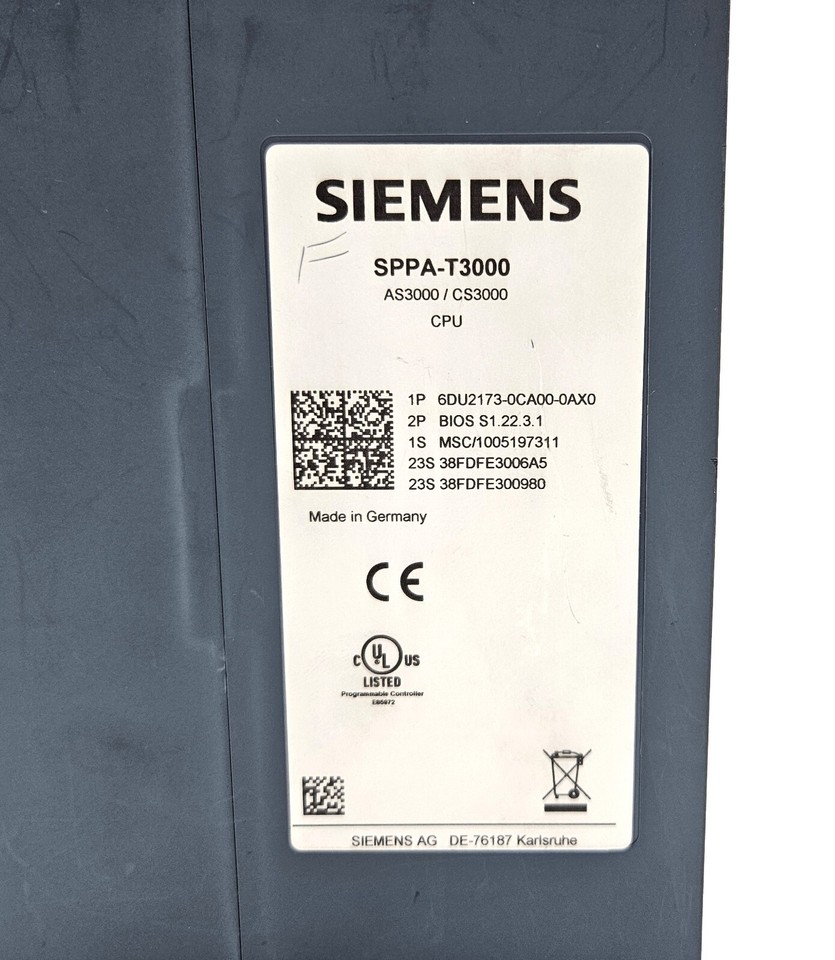 SIEMENS SPPA-T3000 CPU MODULE 6DU2173-0CA00-0AX0 | eBay UK