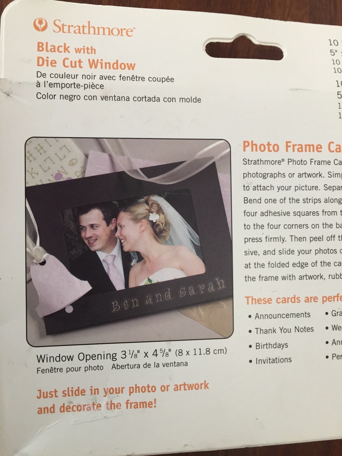 Strathmore Photo Frame Cards 10-Pack Black To Create Your Own Cards New ...