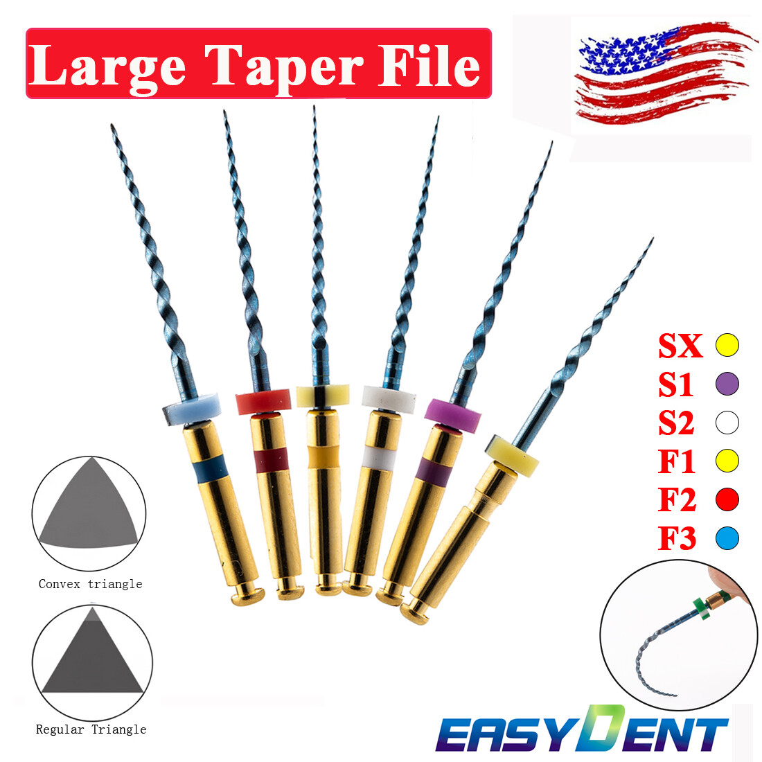 6pcs Endodontic Dental Endo Files Rotary NITI Files X-Pro Gold Taper ...