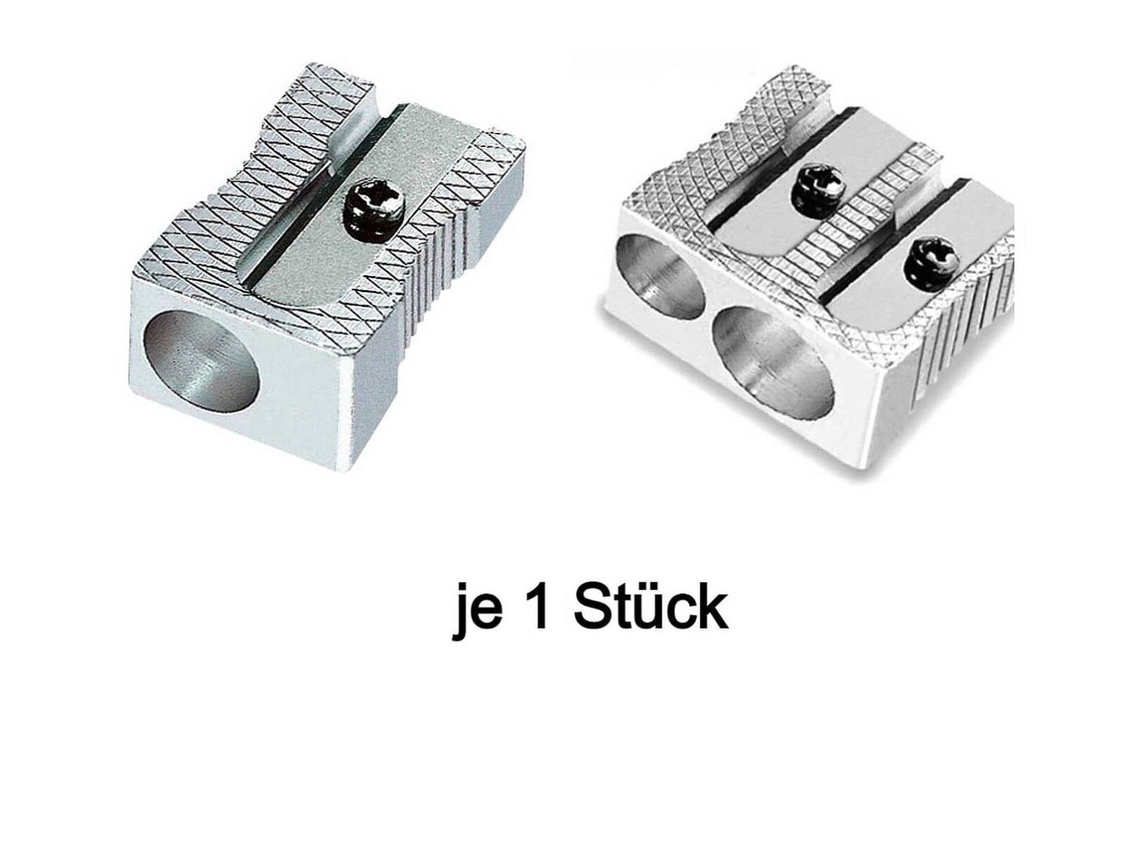 Anspitzer Doppelspitzer Metall Bleistift Spitzer Keilform silber für ...