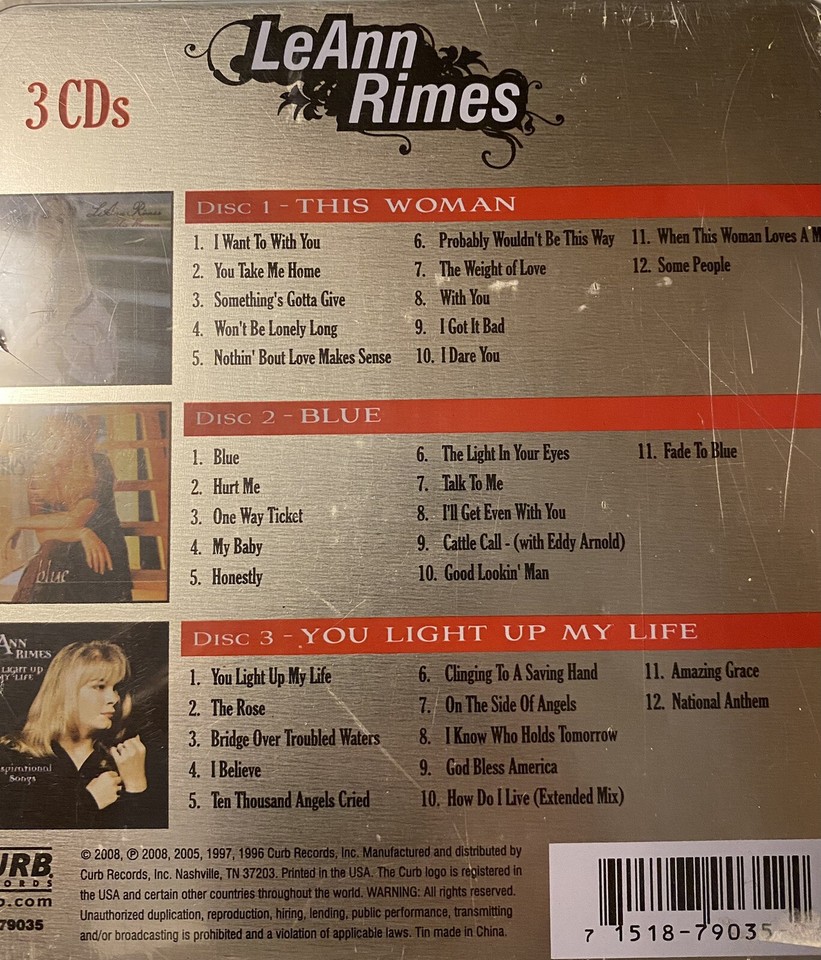 Music CD LeAnn Rimes Collector Edition This Woman, Blue, You Light Up ...