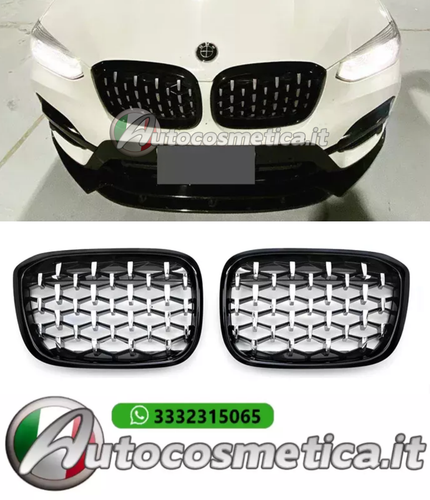Grilles Rein Calandre Chrome Poli Matrix Diamond Pour BMW X3 G01 X4 G02 ...