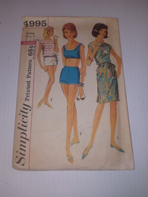 Simplicity uncut sewing Pattern 4995 Beach-dress Top shorts blouse sz ...