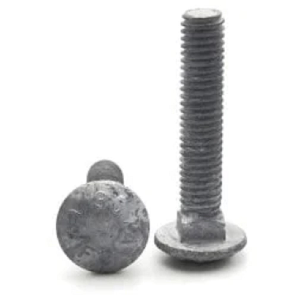 1/2-13 X 5" & 6" Carriage Bolts With Nuts, Locks, & Flats Hot Dipped ...