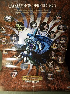 Dungeons and Dragons Miniatures Large Promo Poster WOTC RPG D20 NM | eBay
