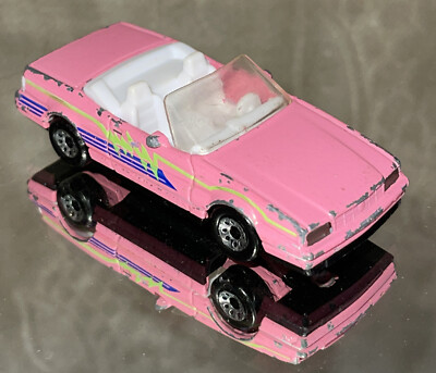 Vintage 1987 Matchbox Pink Convertible Cadillac Allante Die-cast Car 1: ...