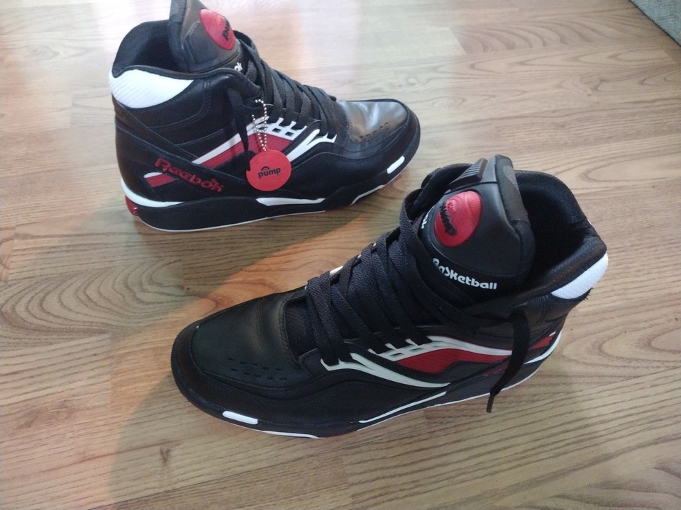 Reebok Twilight Zone Pump High Top Black Red White Men's Retro ...