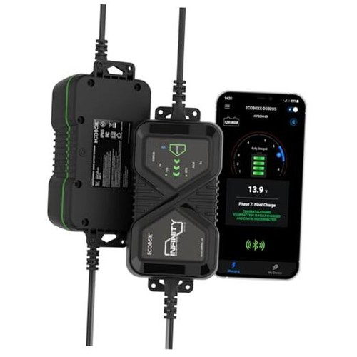 Infinity 4A Battery Charger with BT App Monitoring, 6V / 12V, IP65, 8 ...