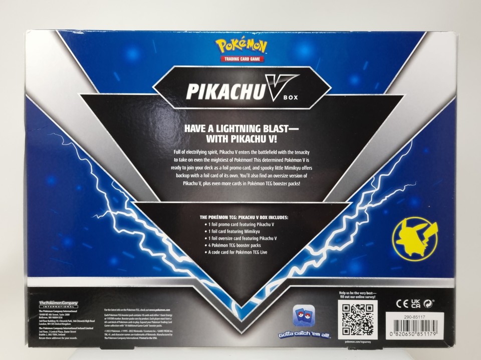 Pokemon TCG Pikachu V Box Trading Card Game Booster Packs - Factory ...