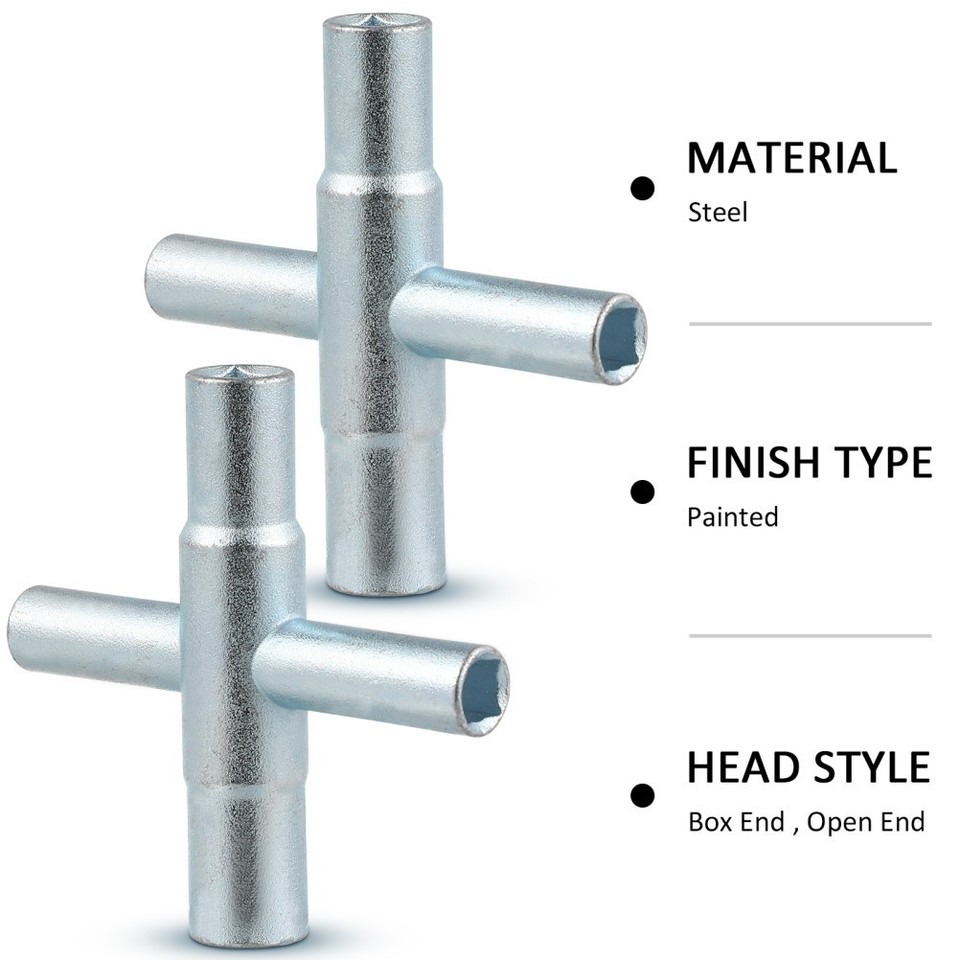 2 Pcs Faucet Key Tool Outdoor Water Spigot Handle Shower Tub Wrench ...