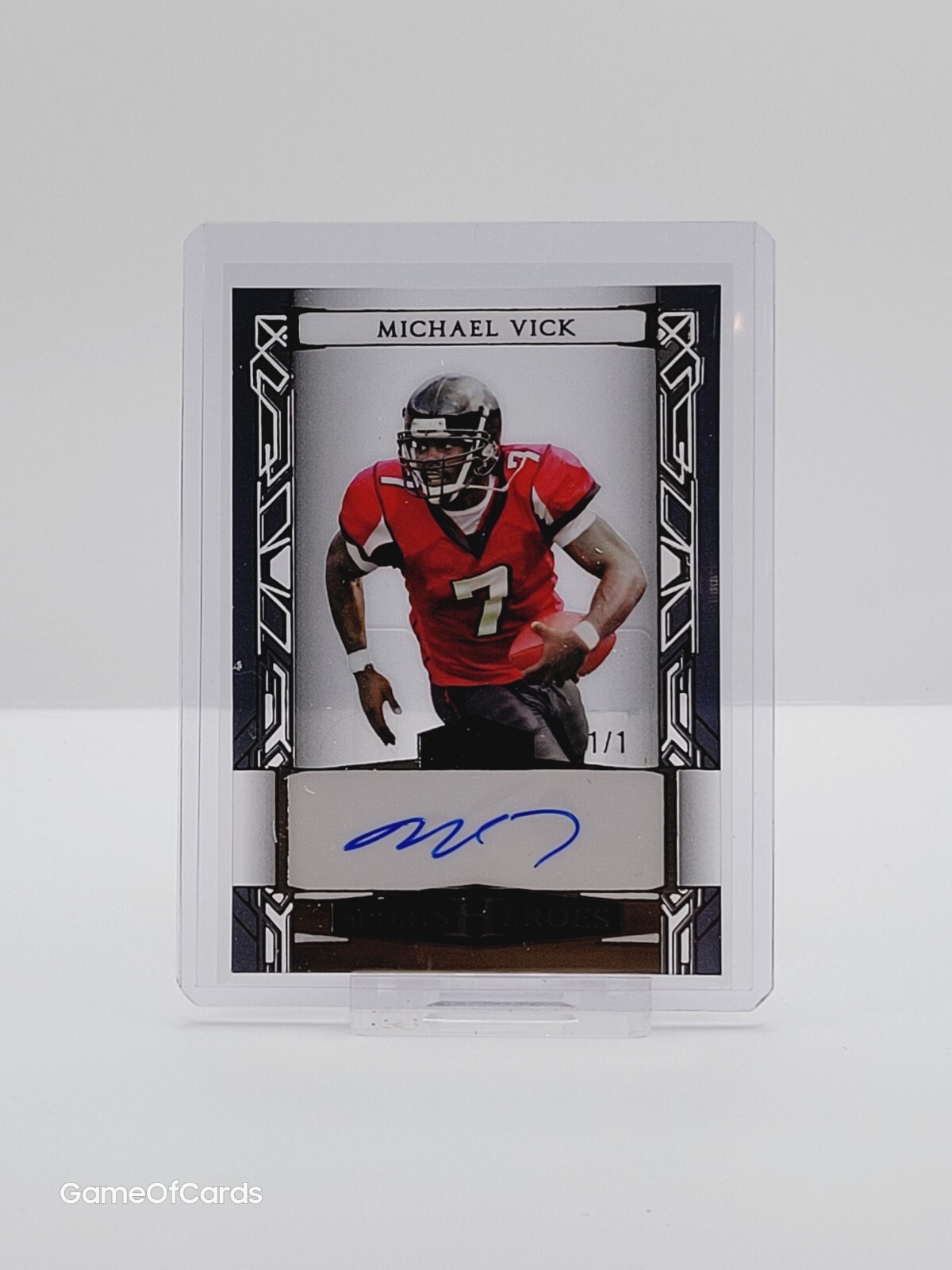 2024 Leaf Sports Heroes MICHAEL VICK Gold Acetate Auto Autograph 1/1 ...