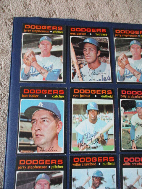 1971 Topps Baseball Team Cards Los Angeles Dodgers Vintage Lot of 22 VG ...