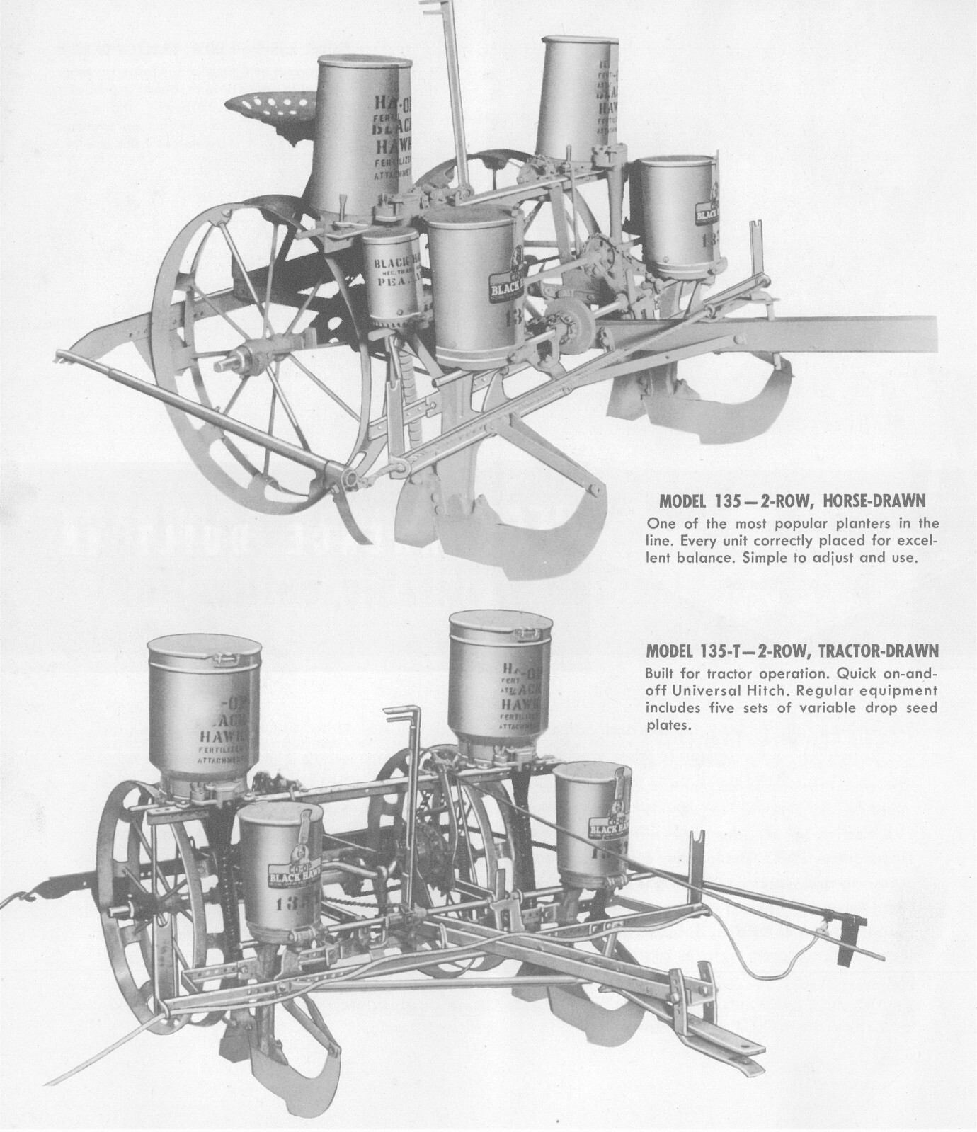 Co-Op Black Hawk 2 4 Check Row Corn Drill Planters Sales Brochure Coop ...