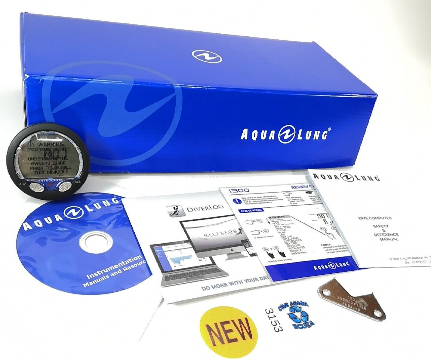 NEW Aqua Lung i300 Puck Module 2 Button Computer Scuba Diving Air ...