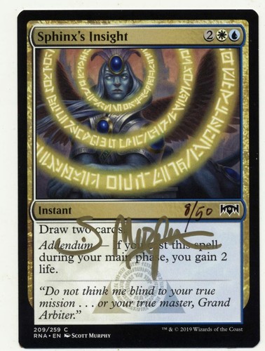 MTG Artist Proof Sphinx's Insight Magic The Gathering Signed 8/50 Only ...
