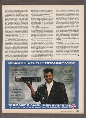 1988 PEARCE AMPLIFIER SYSTEMS Magazine AD ~RANDY JACKSON/American Idol ...