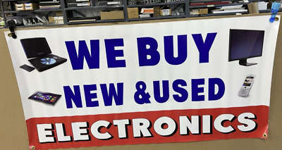 CLEARANCE SALE 2' X 4' VINYL BANNER WE BUY NEW USED ELECTRONICS | eBay
