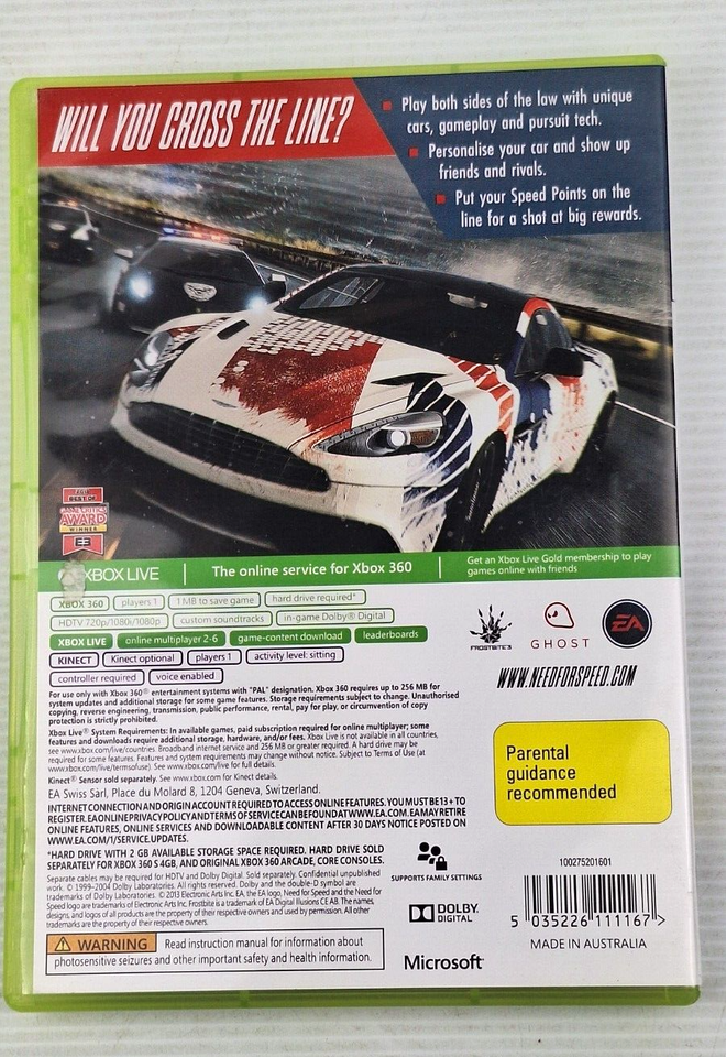 Need For Speed Rivals Xbox 360 Game • Car Racing Xbox Games 2013 NFS ...