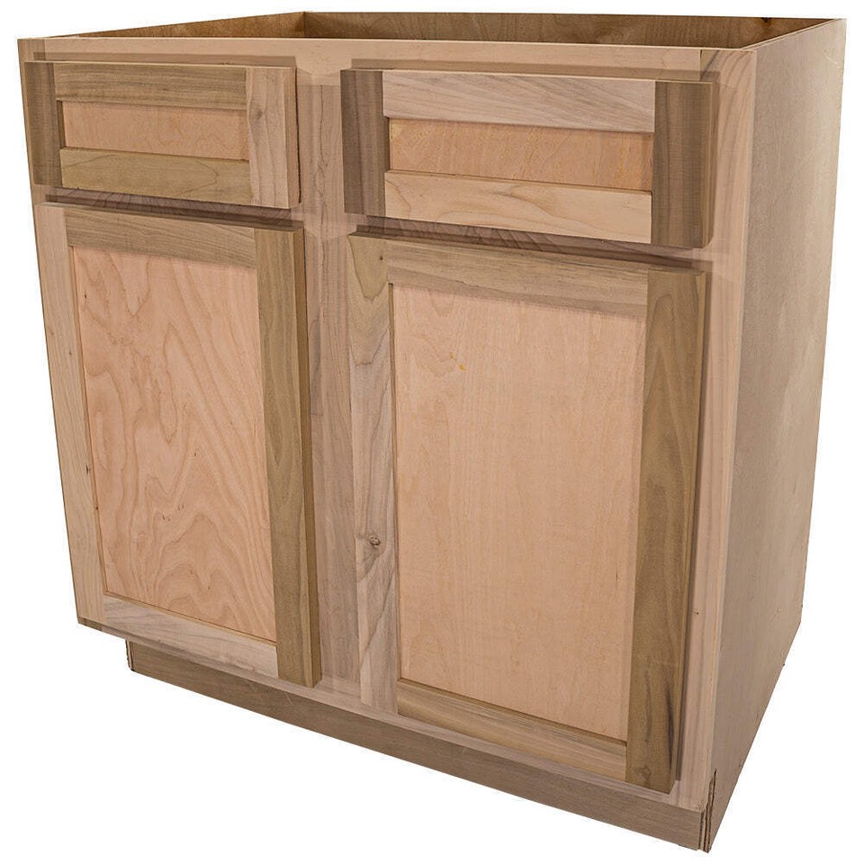 Kitchen Base Cabinet | Unfinished Poplar | Shaker Style | 33" | eBay
