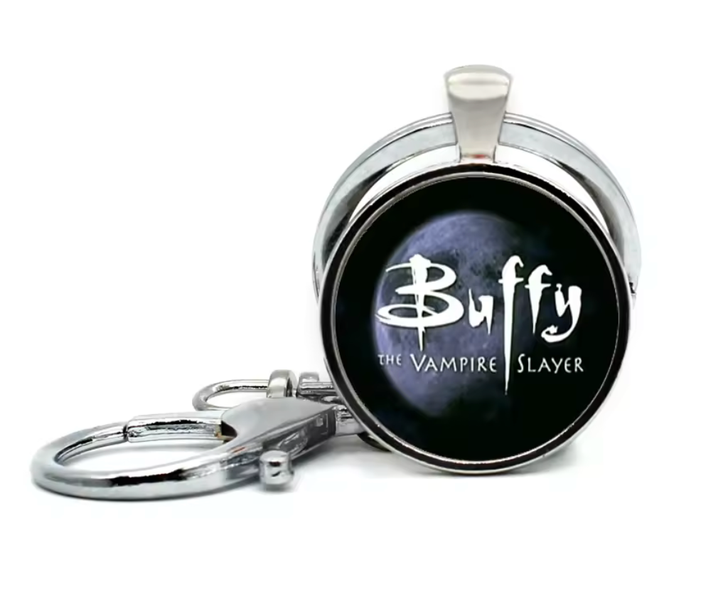 BUFFY the VAMPIRE SLAYER Vintage Keychain ♡ Glass Dome Bag Charm ...
