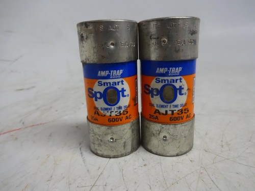Lot of 2 Ferraz Shawmut Amp-Trap Smart Spot AJT35 Fuse AJT-35 Dual ...