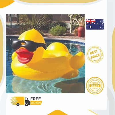 Float Joy Giant Inflatable Yellow Duck Pool Float Summer Pool Party ...