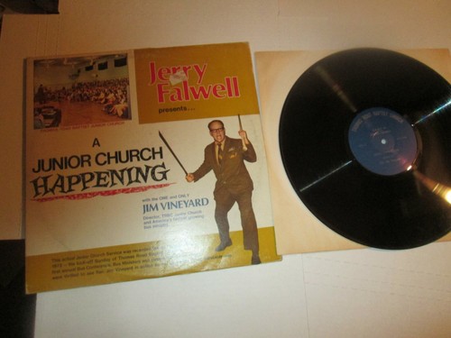 JERRY FALWELL JUNIOR CHURCH HAPPENING LP WITH JIM VINEYARD 1972 DAVID ...