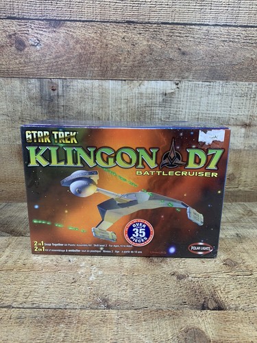 Sealed Polar Lights Star Trek Klingon D7 BattleCruiser Model Kit 4202 ...
