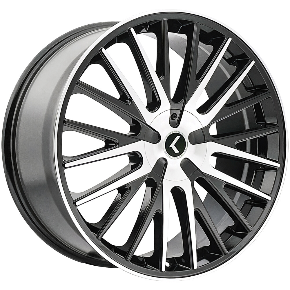 (4) Kraze KR185 Double Down 17x8 5x112/5x120 +38mm Black/Machined ...