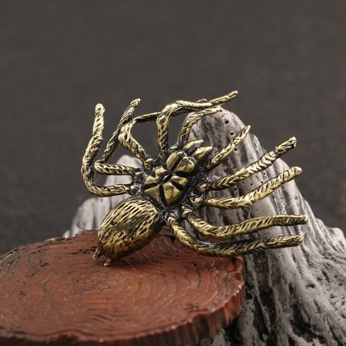 Tabletop Figurine Brass Spider Animal Statue Small Sculpture Gifts | eBay