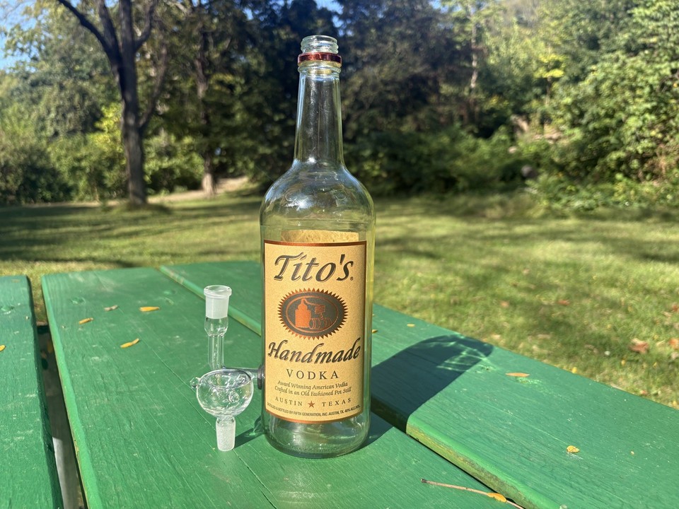 Tito’s Vodka Liquor Bottle Water Pipe Smoking Bong 14mm | eBay