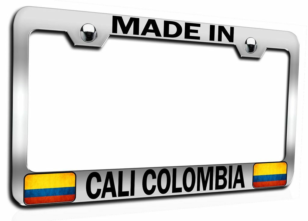 MADE IN CALI COLOMBIA Colombian Steel License Plate Frame | eBay