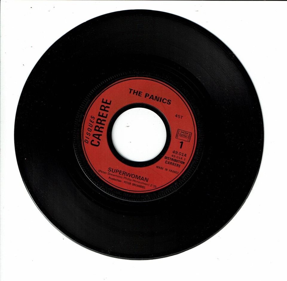 The Panics Vinyl 45 RPM 7 " Superwoman - When You Were Mine - Carrere ...