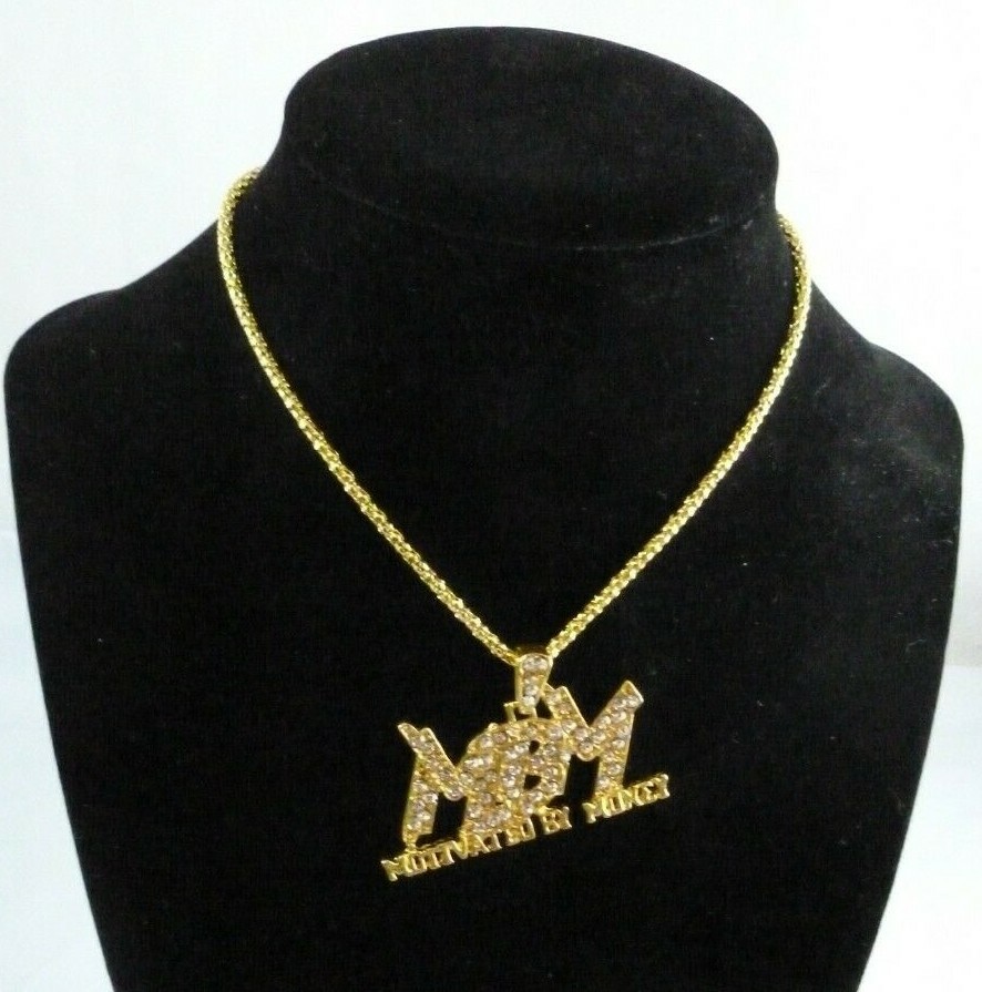 Motivated By Money Necklace MBM Pendant Chain Gold | eBay