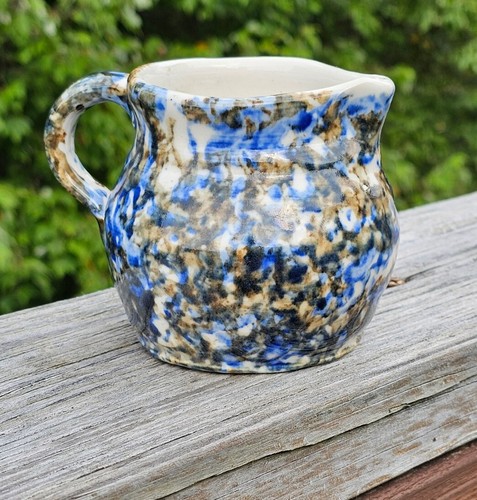 Dan Mercer Ware Creamer Parkersburg WV Sponge Decoration Stoneware | eBay