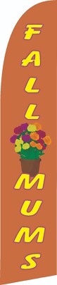 Fall Mums 2 1/2 ft X 11 1/2 ft Windless Swooper Flag | eBay