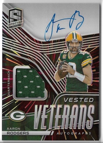 AARON RODGERS 2021 PANINI SPECTRA AUTO AUTOGRAPH JERSEY CARD #4/7! | eBay