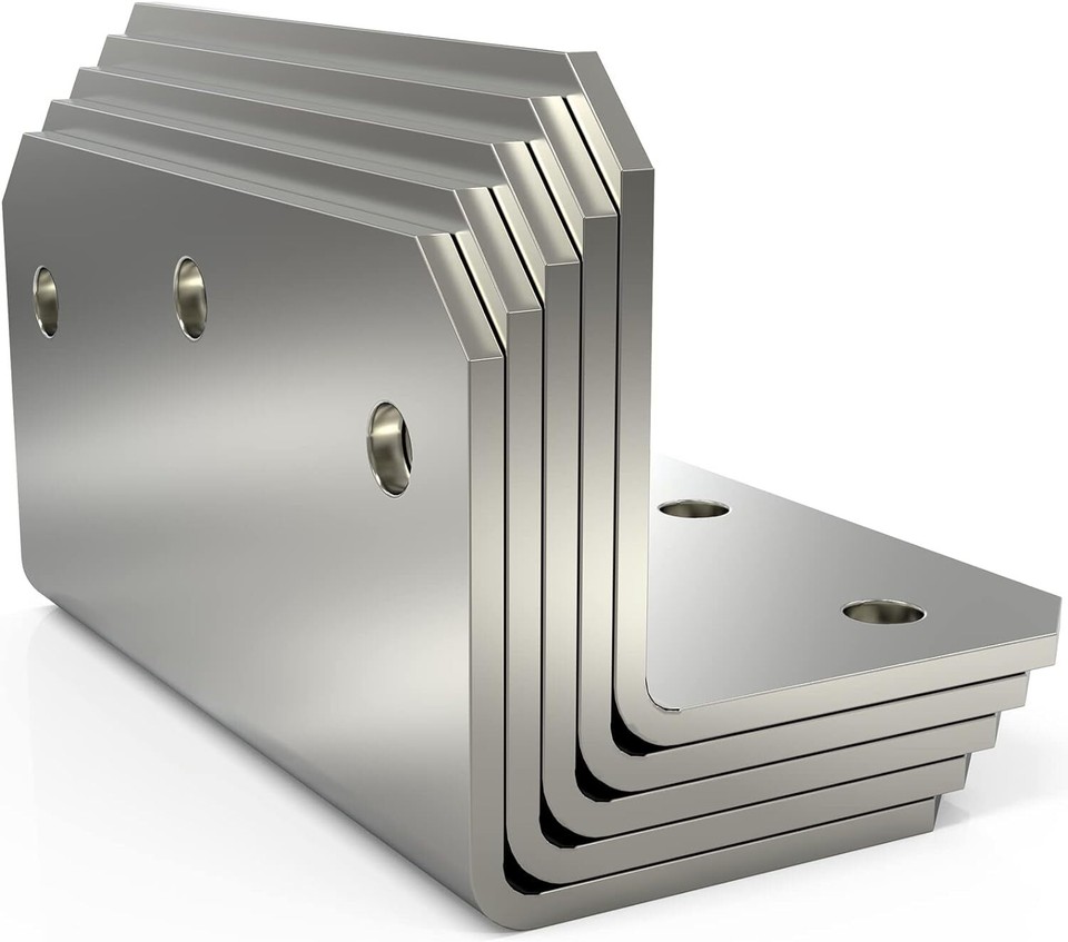 L Bracket Corner Brace(15Pcs), 4 Inch Galvanized Medium L Angle Bracket ...