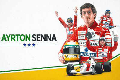 Ayrton Senna, Great Formula 1 driver, Brazil legend, 16x24, 24x36 ...