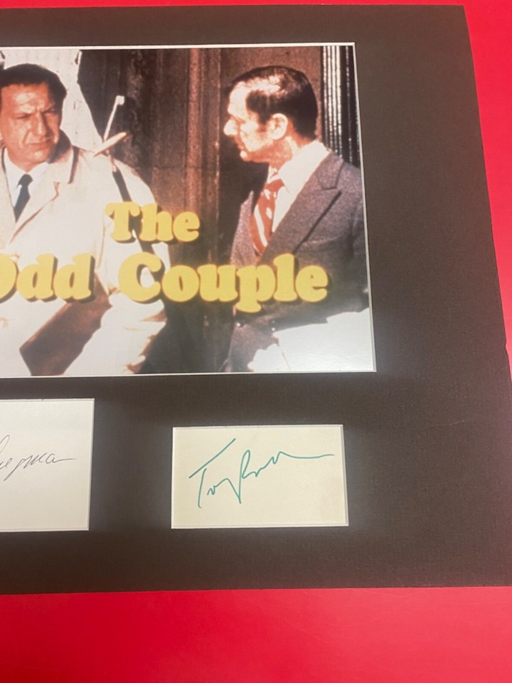 Jack Klugman Tony Randall Signed Autographed Cuts The Odd Couple Matted ...