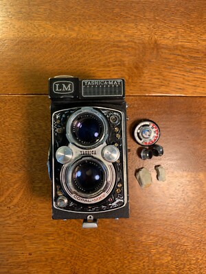 Yashica Mat LM TLR Camera 80mm f/3.5 Copal Shutter (FOR PARTS) | eBay
