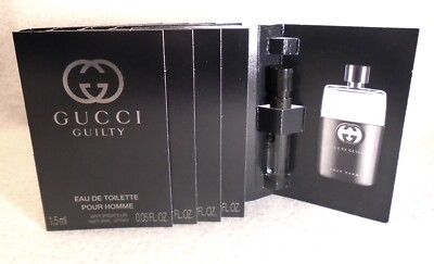 5X GUCCI GUILTY POUR HOMME EDT Spray Samples - 0.05 oz EACH | eBay