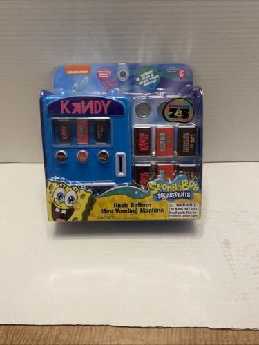SpongeBob SquarePants Rock Bottom Mini Vending Machine MISSING STICKER ...