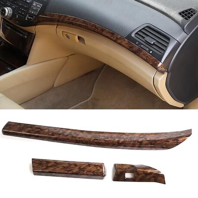 1set Wood Grain Central Console Instrument Strip Trim Decor Fit For ...