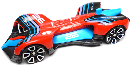 2018 HOT WHEELS ROBORACE ROBOCAR #26 RED 1:64 DIECAST 2 7/8" RACE CAR W ...