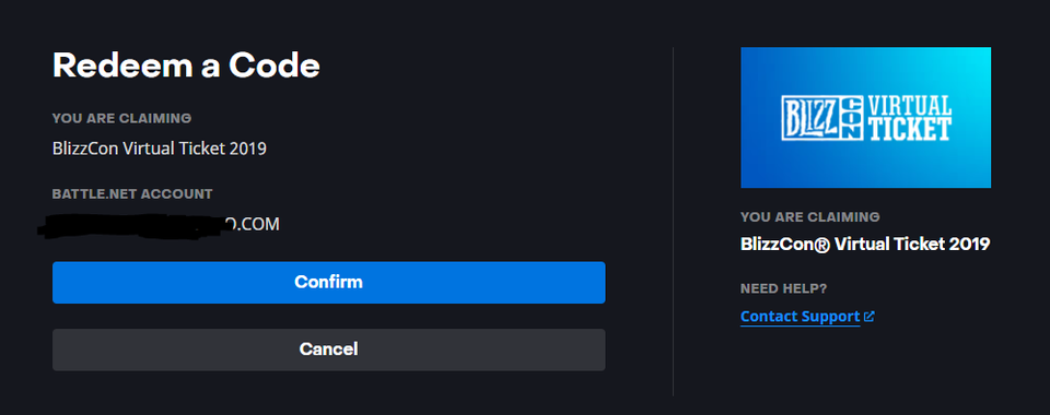 BlizzCon 2019 Virtual Ticket In-game Goodies Digital Code | eBay