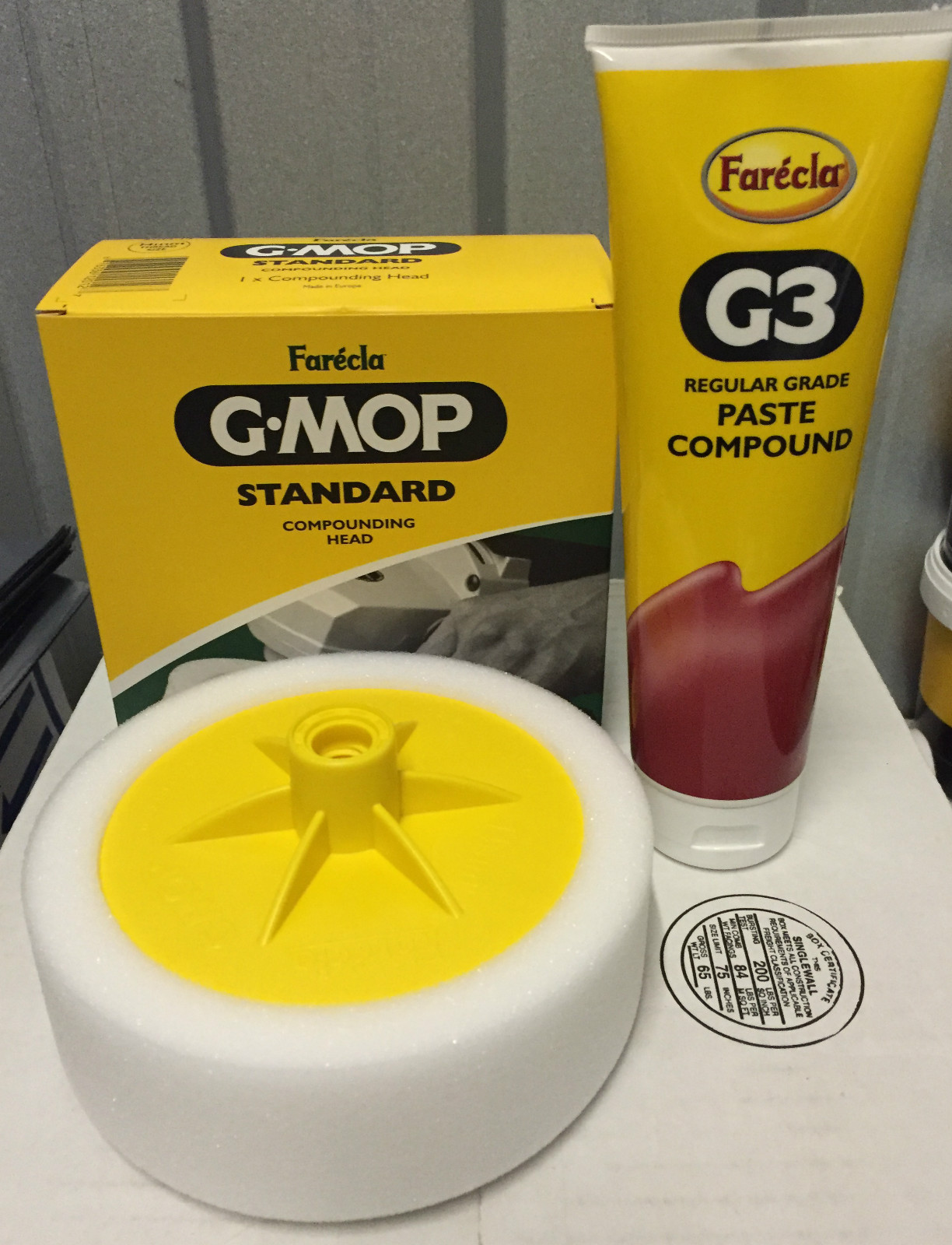 Farecla G3 Rubbing Compound Regular Cutting Paste 400g + WHITE G MOP ...